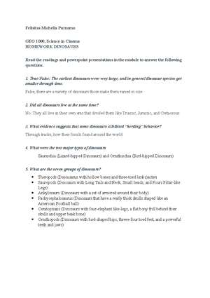 GEO 1000 Science in Cinema HW9 Human Evolution (Felice) - Felisitas ...