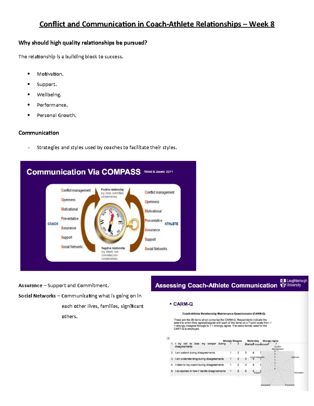 Conflict and Communication in Coach - Week 8 - Conflict and ...
