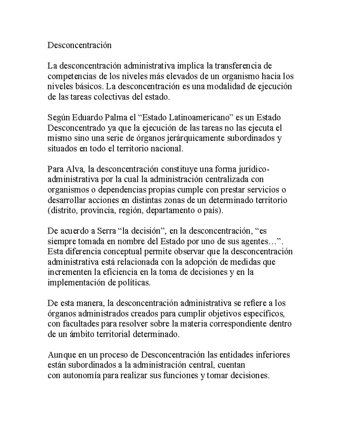 Desconcentracion - Desconcentración La desconcentración administrativa ...