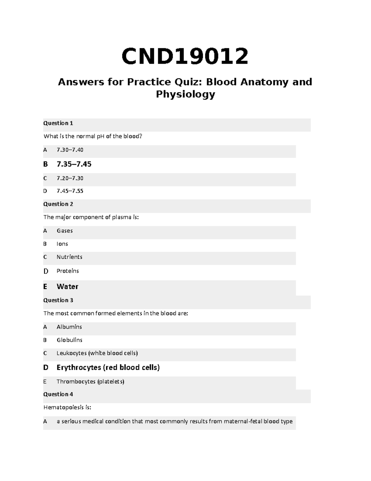 1. Blood Practice Quiz - E you hvc - CND Answers for Practice Quiz ...