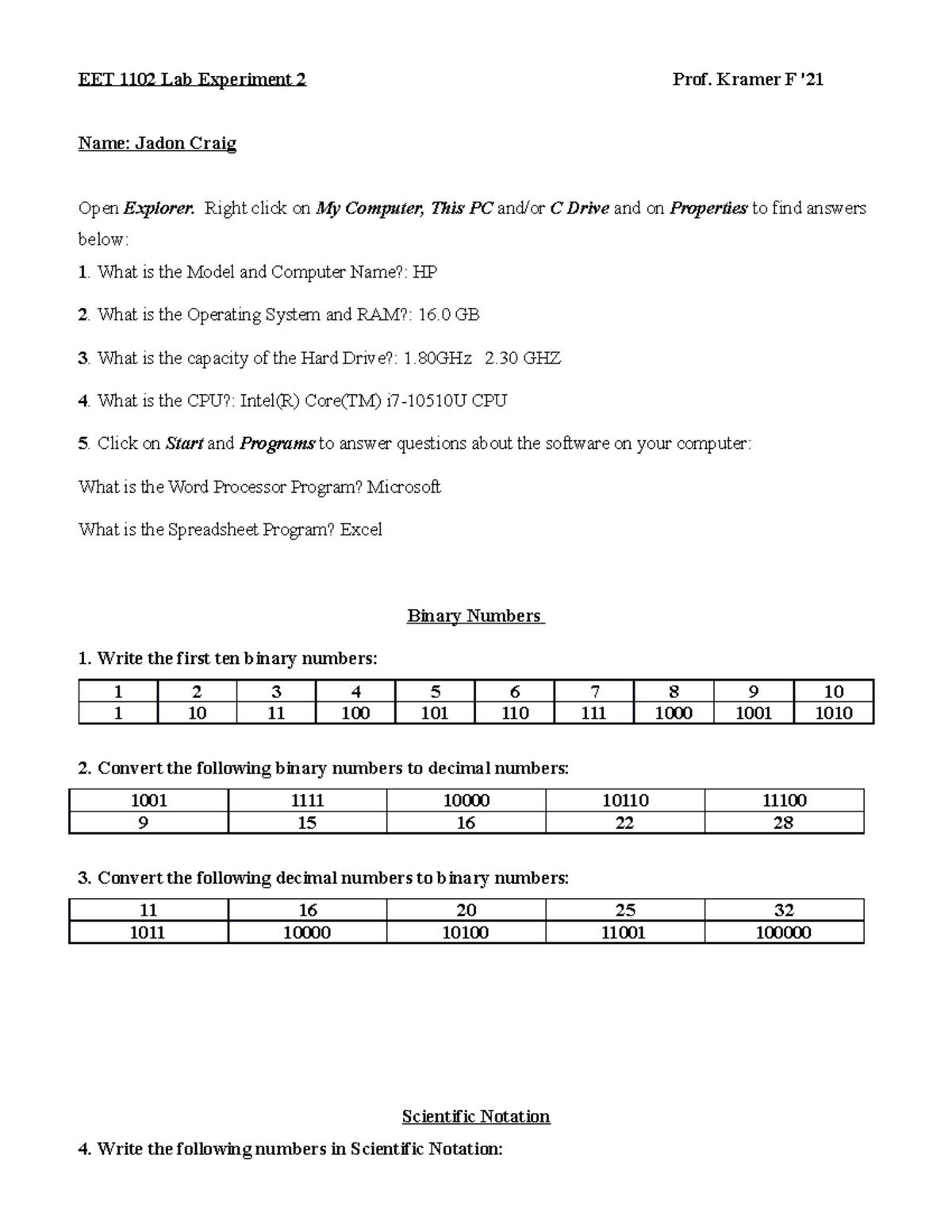 Eet wrk due monday 1 with exact work and answers from class - EET 1102 ...