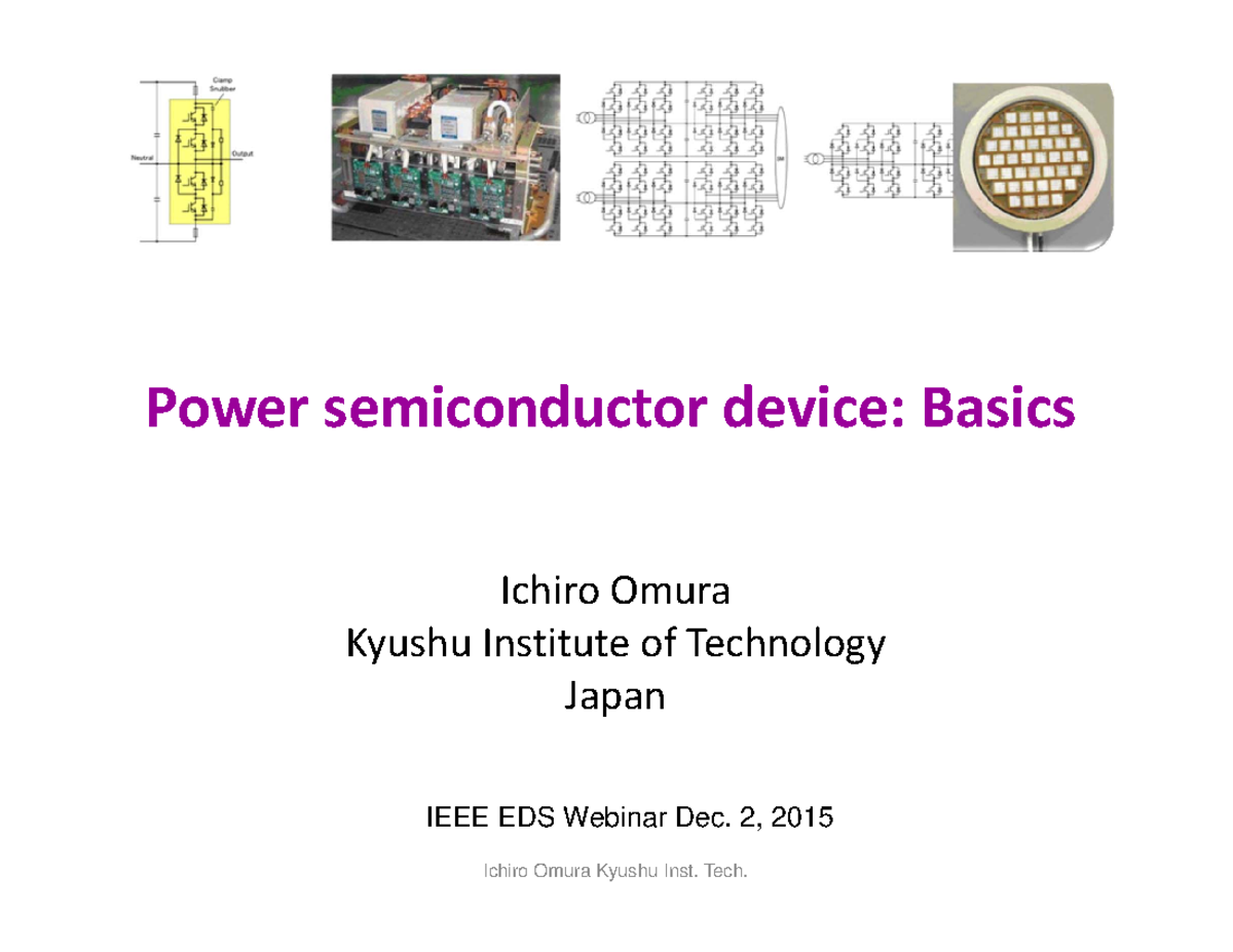 Power semiconductor device basics - Power semiconductor device: Basics ...