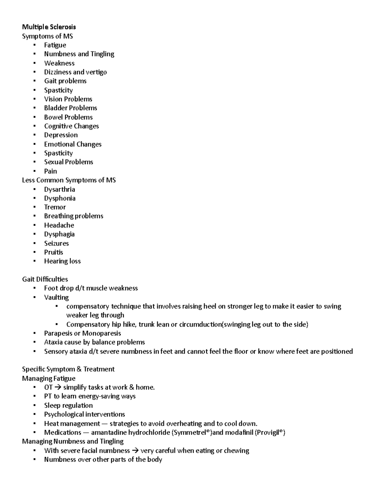 Multiple Sclerosis - Summer 2018 notes on MS - Multiple Sclerosis ...