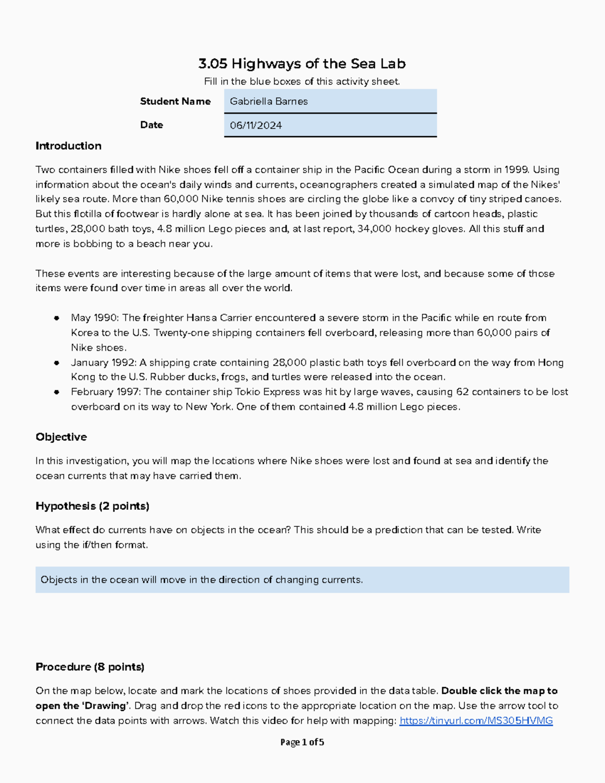 Copy of 3.05 Lab Template Rev 2022 - 3 Highways of the Sea Lab Fill in ...