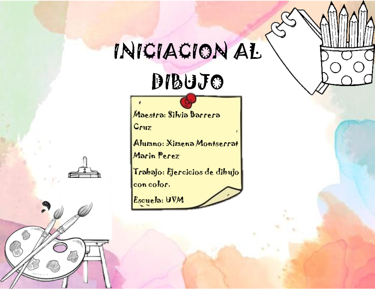 Actividad 5 ejercicios de dibujo con color - INICIACION AL DIBUJO ...