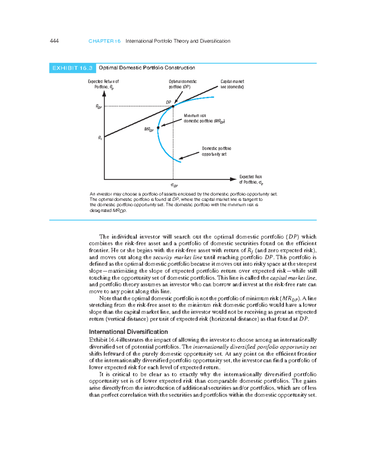 Multifunctional Finance Management-117 - 444 CHAPTER 16 International Portfolio Theory and - Studocu