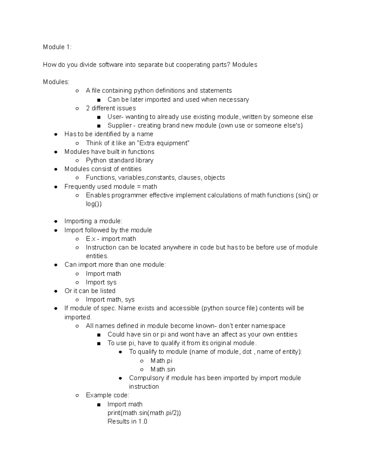 PCAP Study Document 1 - Notes for the PCAP (Python Certification) that ...