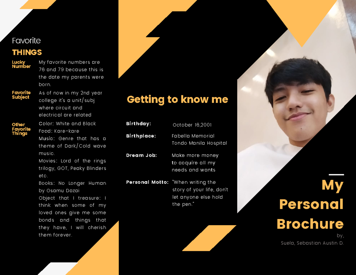 Activity 1 Suela, Sebastian Austin D - My Personal Brochure by, Suela ...