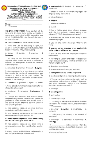 Module 1 English 110 Teaching and Assessment of Grammar - TEACHING AND ...