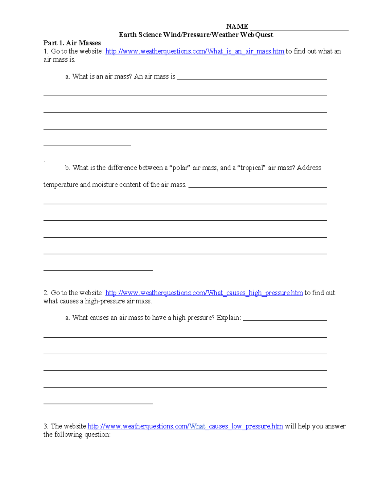 Wind Weatherwebquest - Wind weather webquest - NAME ...