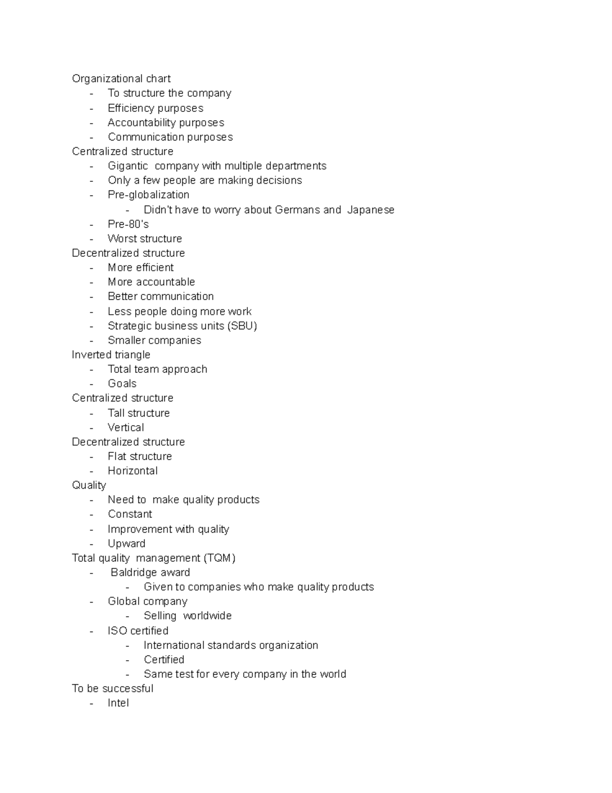 Management Chapter 8 Organization Organizational Chart To management-chapter-8-organization-organizational-chart-to