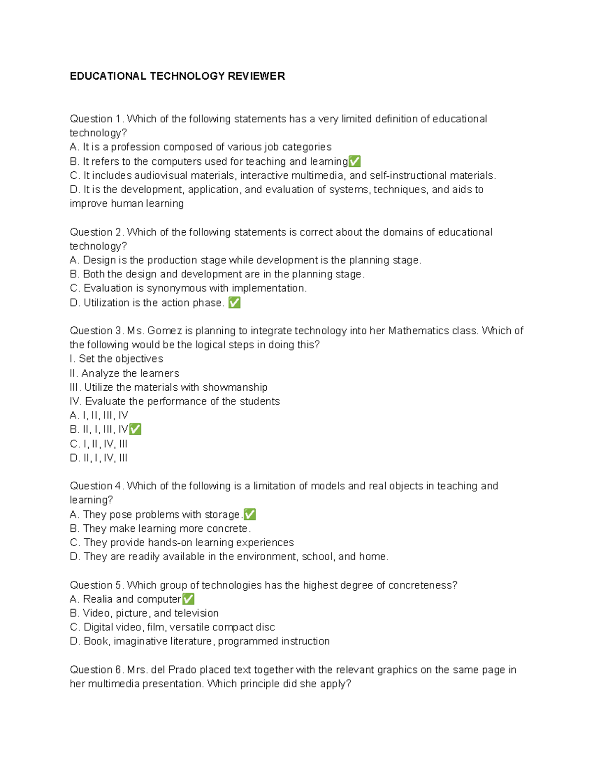 Educational Technology Reviewer - EDUCATIONAL TECHNOLOGY REVIEWER ...