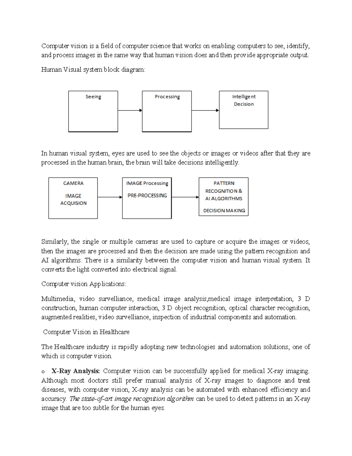 Computer Vision Introduction Computer Vision Is A Field Of Computer