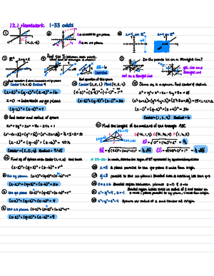 Exam 5 Note Sheet - Summary Multivariable And Vector Calculus - Exam 5 ...