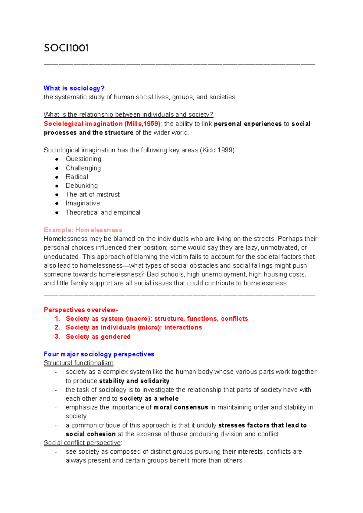 SOCI1001-Lesson 1 - SOCI