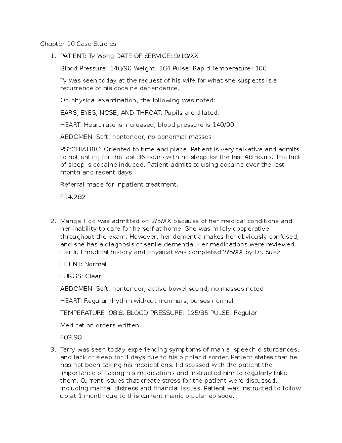 Ch 10 HT208 - Understanding ICD-10-CM & ICD-10-PCS: a worktext 2024 Edition - Chapter 10 Case ...