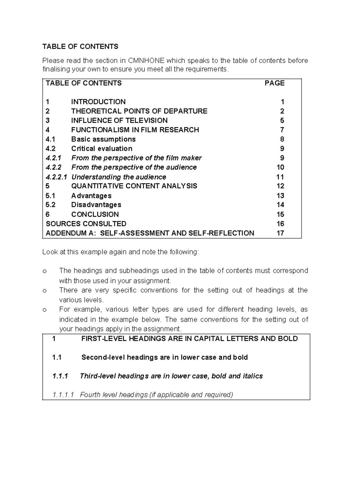 Table of Contents - Summary Public relations - TABLE OF CONTENTS Please ...