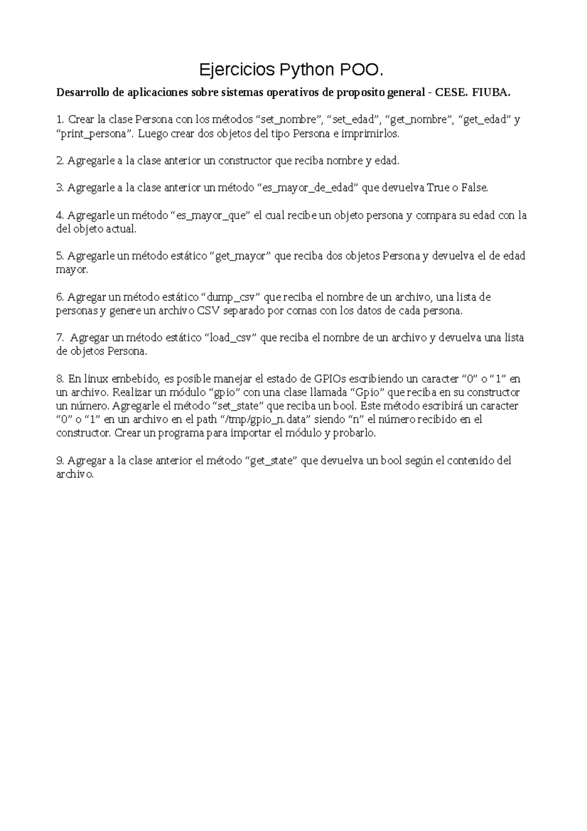 Ejercicios python POO - Apuntes - Ejercicios Python POO. Desarrollo de ...