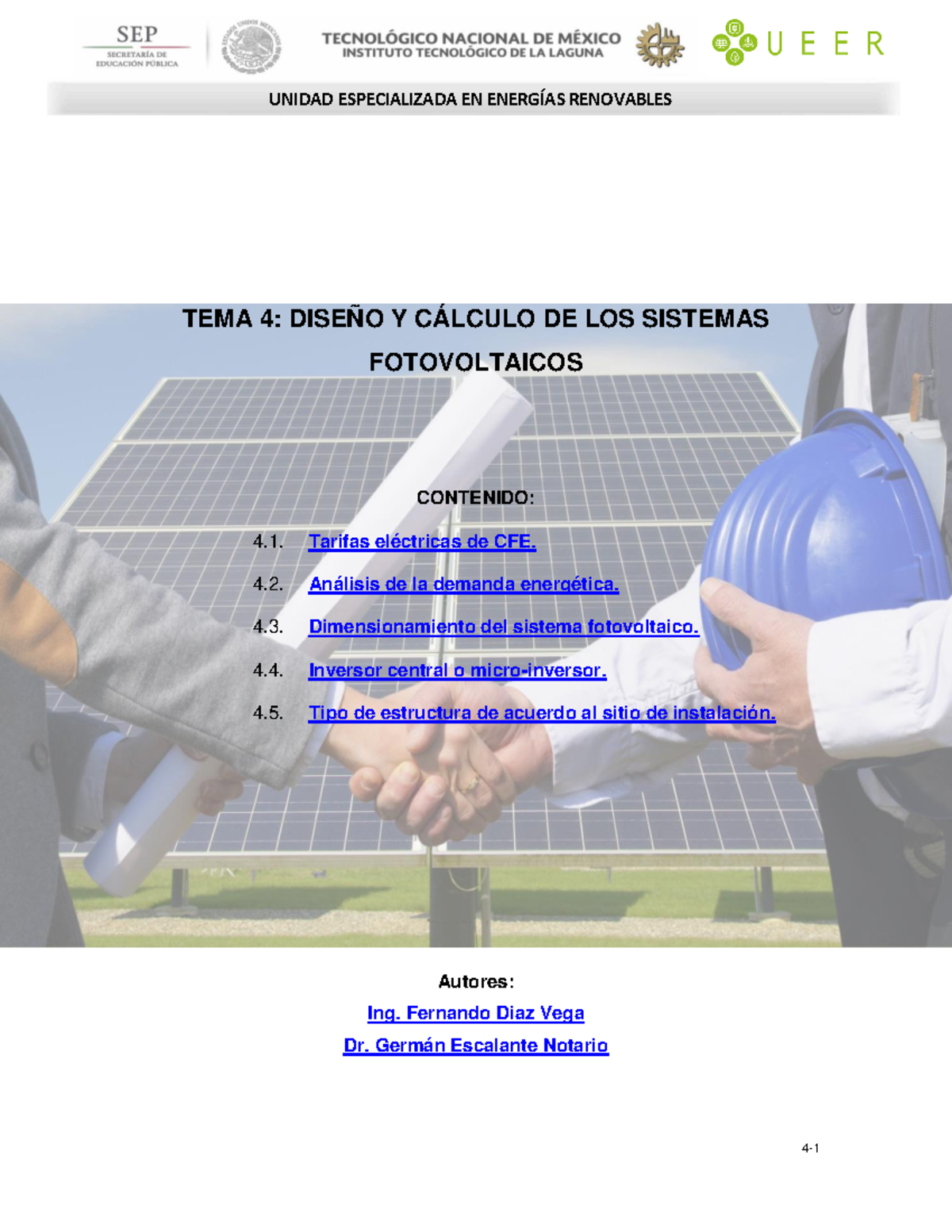 Tema 4 Diseño y calculo de los sistemas fotovoltaicos - TEMA 4: DISEÑO Y CÁLCULO DE LOS SISTEMAS ...