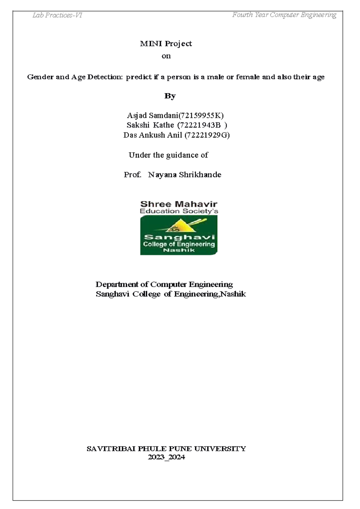 Stqa - ass - MINI Project on Gender and Age Detection: predict if a person is a male or female ...