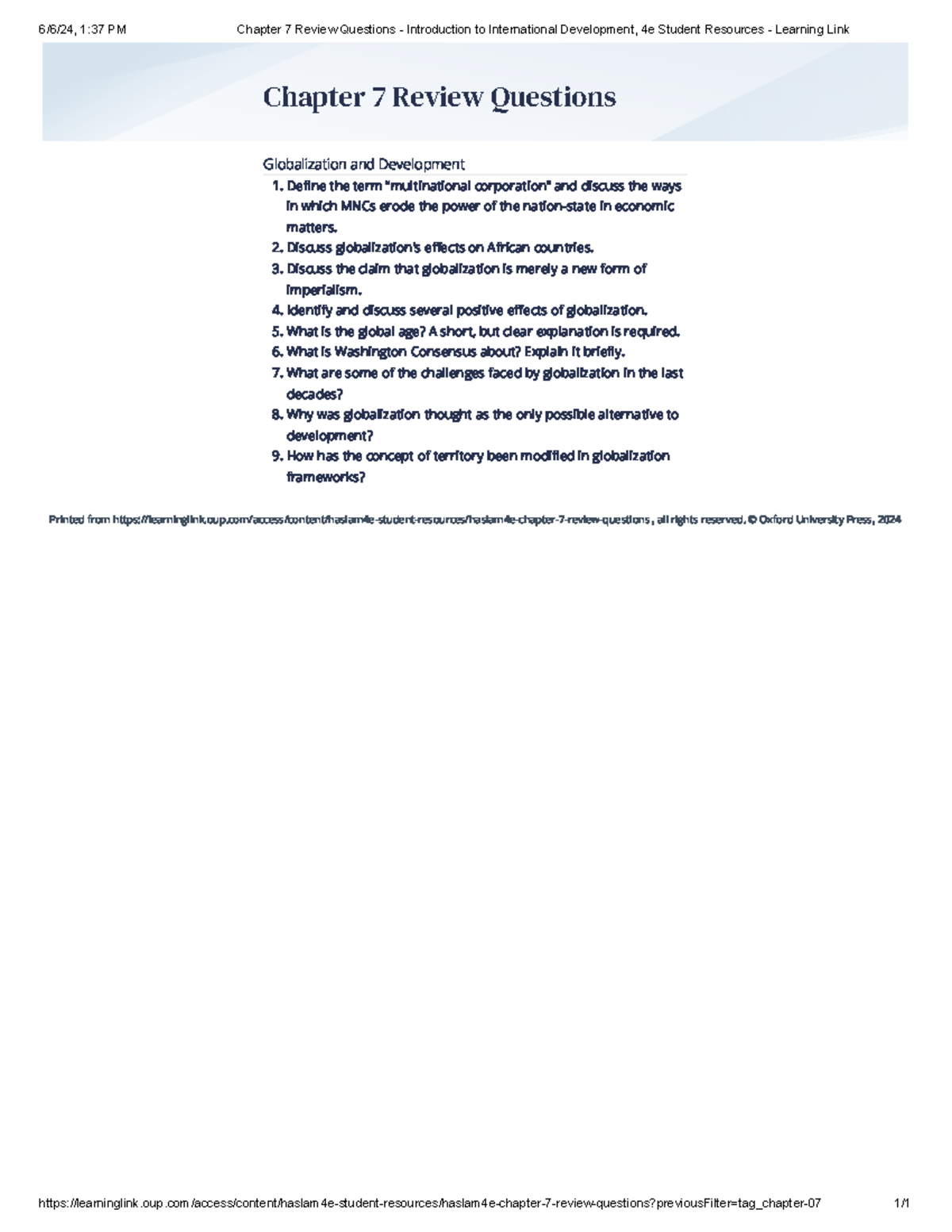 Chapter 7 review questions unit 4 - Skip to main content Chapter 7 ...