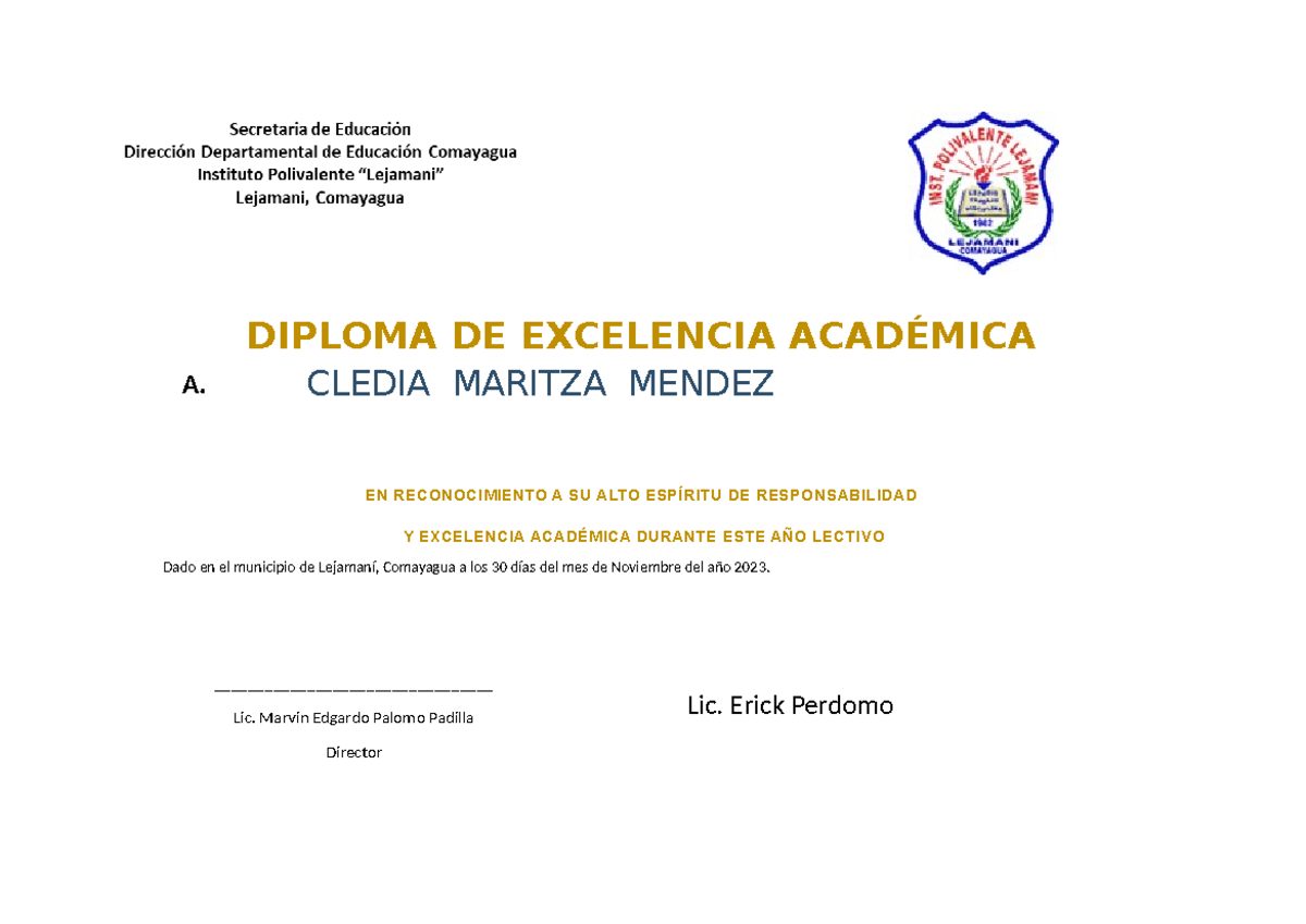 Diploma - Material de apoyo - Matematica - Lic. Erick Perdomo Dado en ...