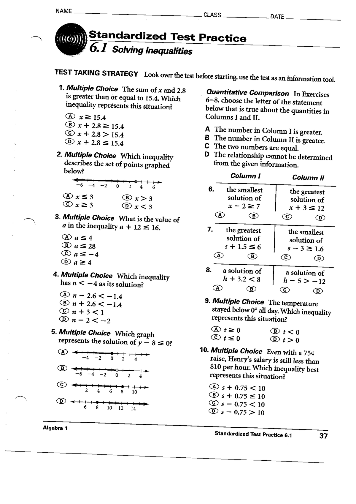 Scan 20230119 - algebra quizzes and answers - MTH 106 - Studocu