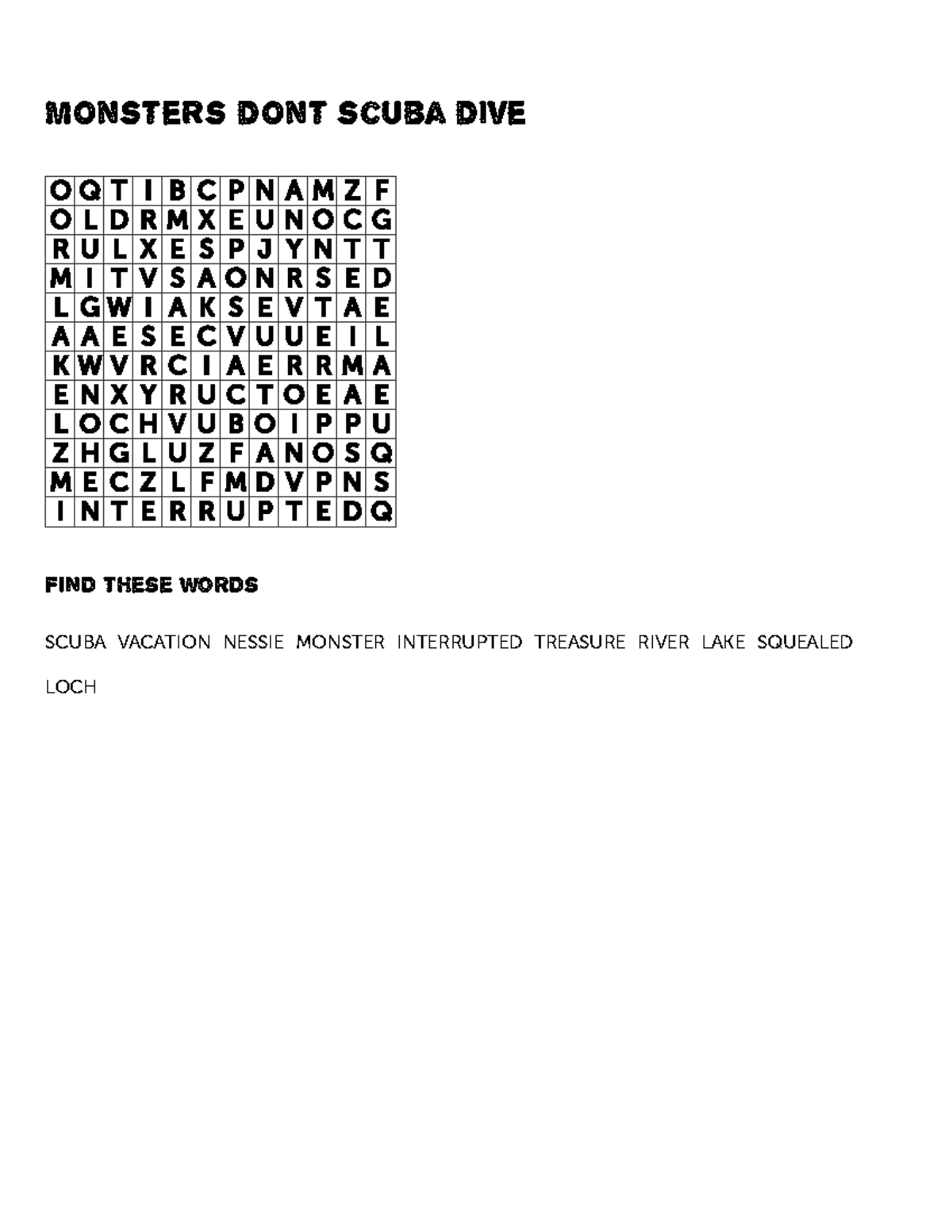 Play Word Search - Puzzel - historia de la history - Monsters dont ...