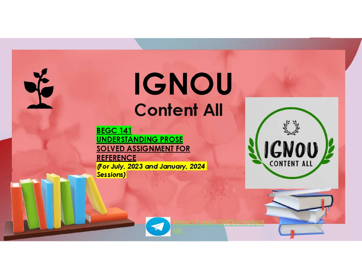 27. June 2023 BEGE-141 Ignouassignment Guru.com - P. T. O. No. of Printed Pages : 3 BEGE ...