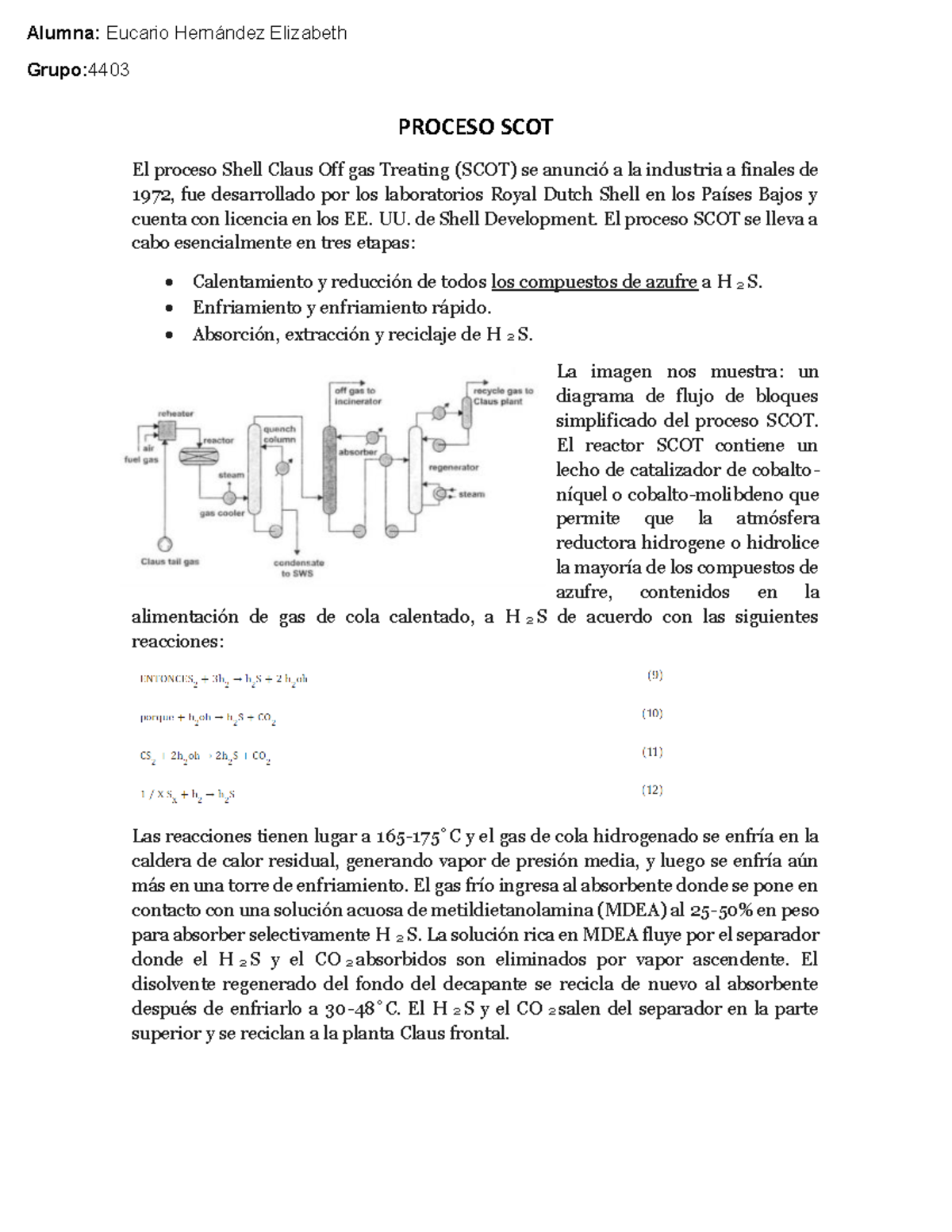 Proceso Scot y Proceso Clauspol - PROCESO SCOT El proceso Shell Claus ...