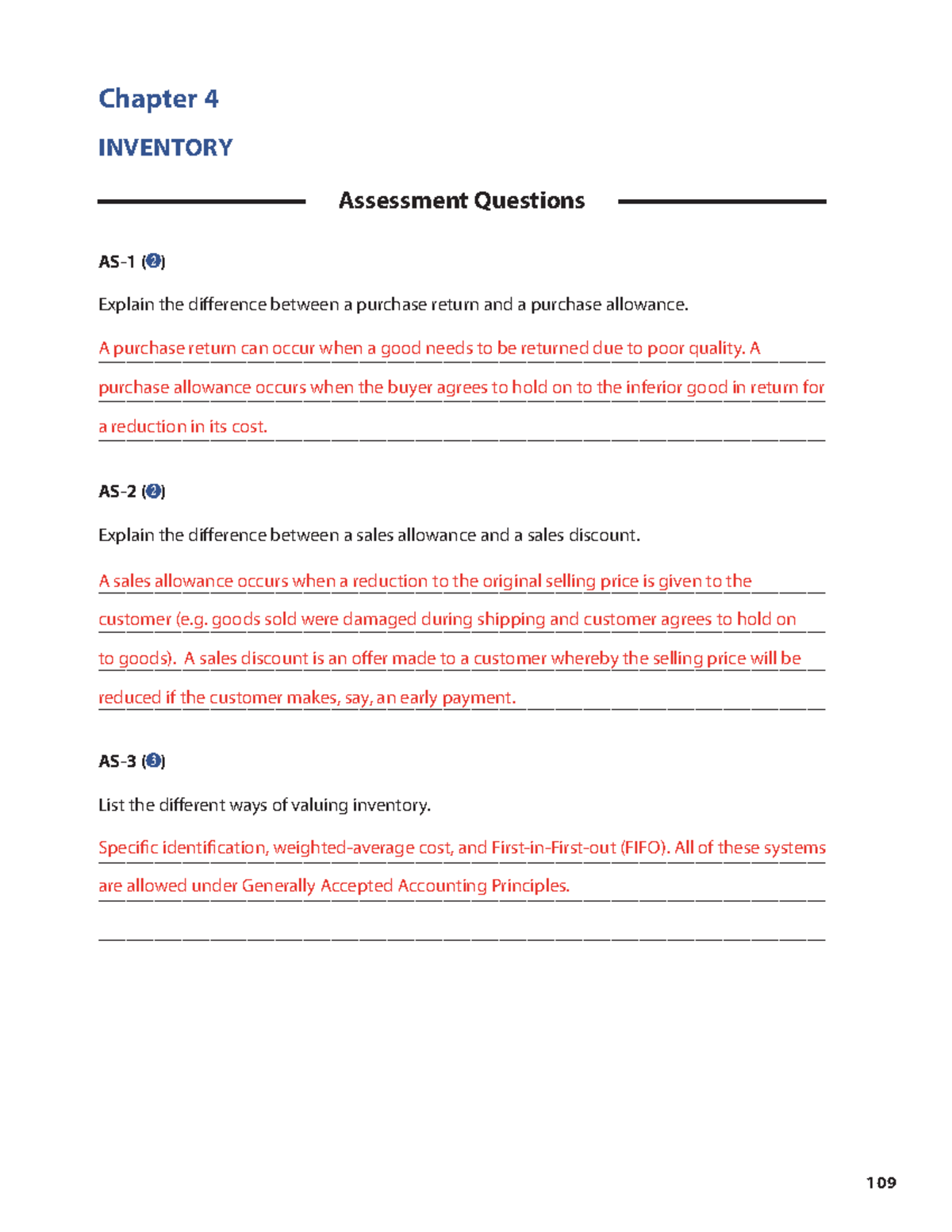 Chapter 4 - Accounting information systems review - Chapter 4 Inventory ...