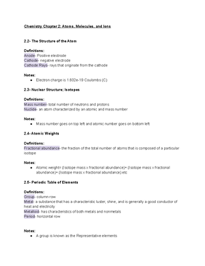 Chem 1 lab exam cheat sheet - Experiment 1 – main goals: observe and ...