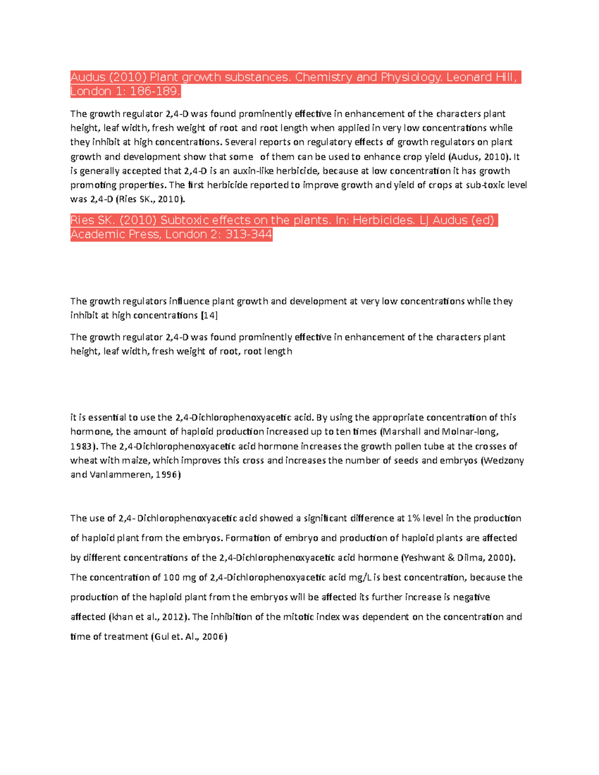 Audus - ....... - Audus (2010) Plant growth substances. Chemistry and ...