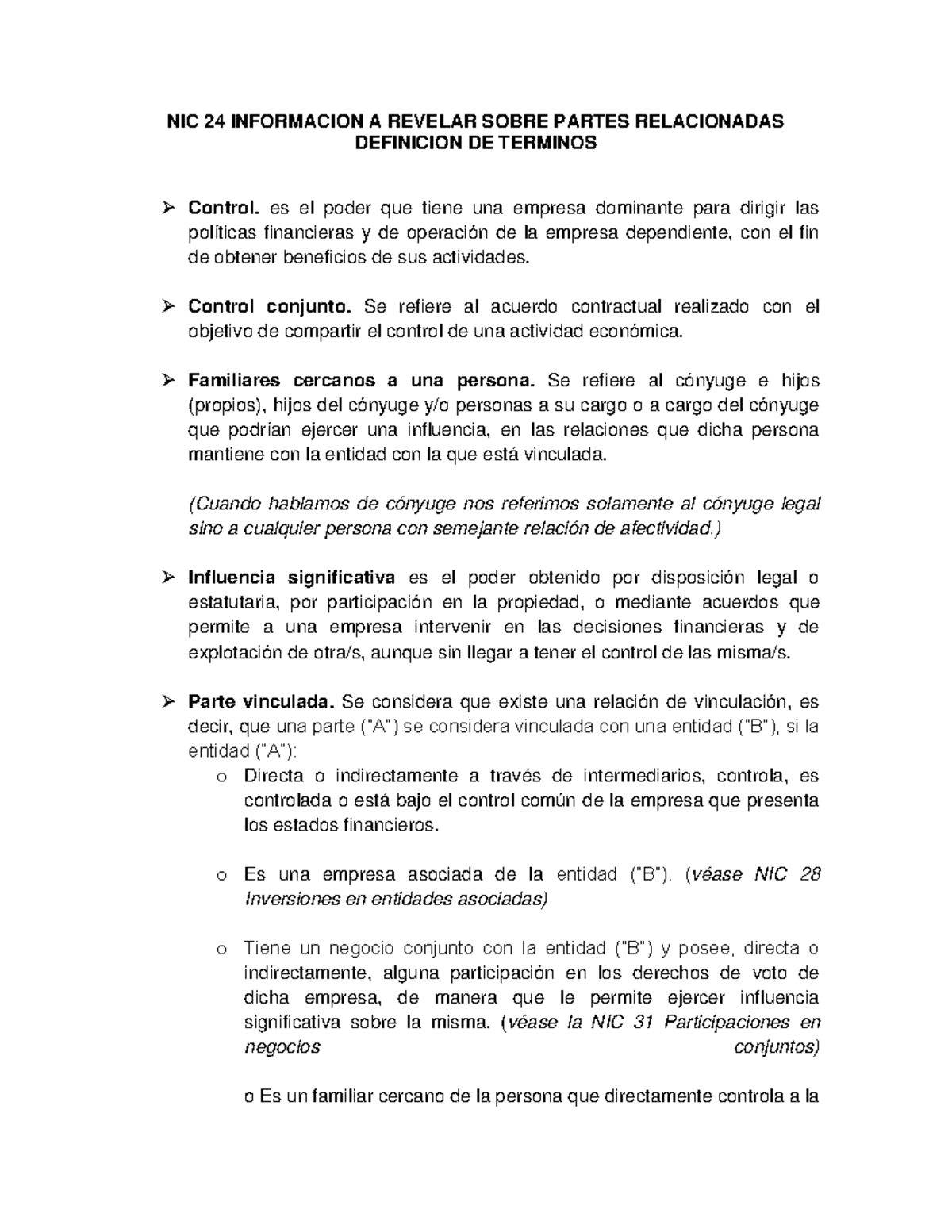 Defición de Términos utilizados en la Nic 24 - NIC 24 INFORMACION A ...