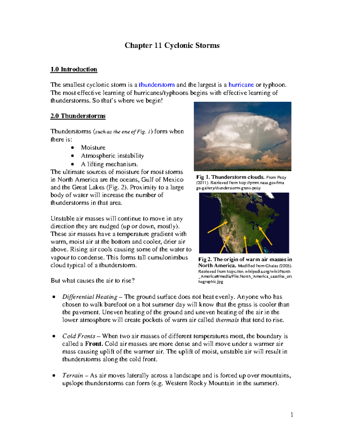 Chapt 11 - Chapter 11 Cyclonic Storms 1 Introduction The smallest ...