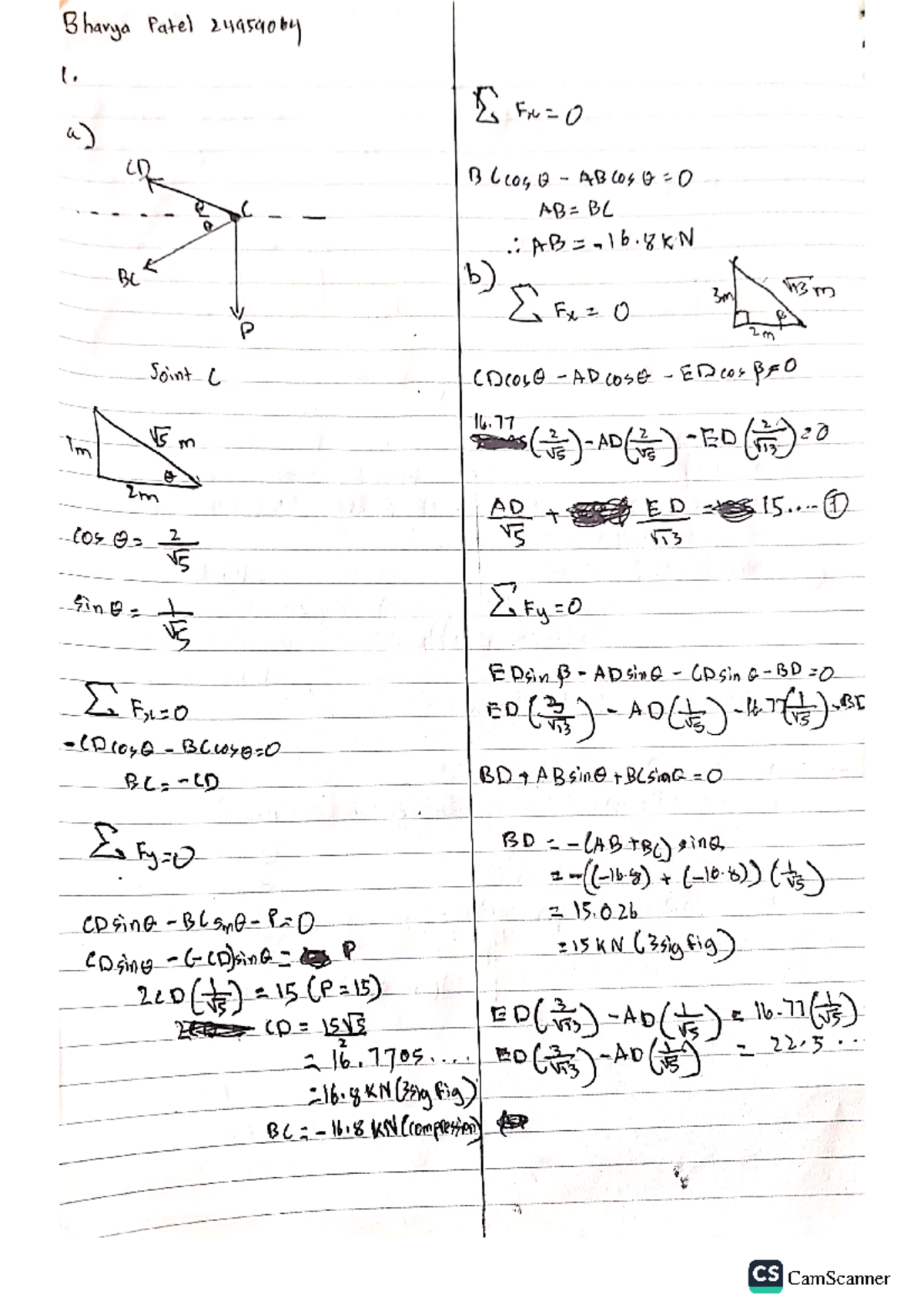 Eng mech q1 - wattt - 048321 - CamScanner - Studocu