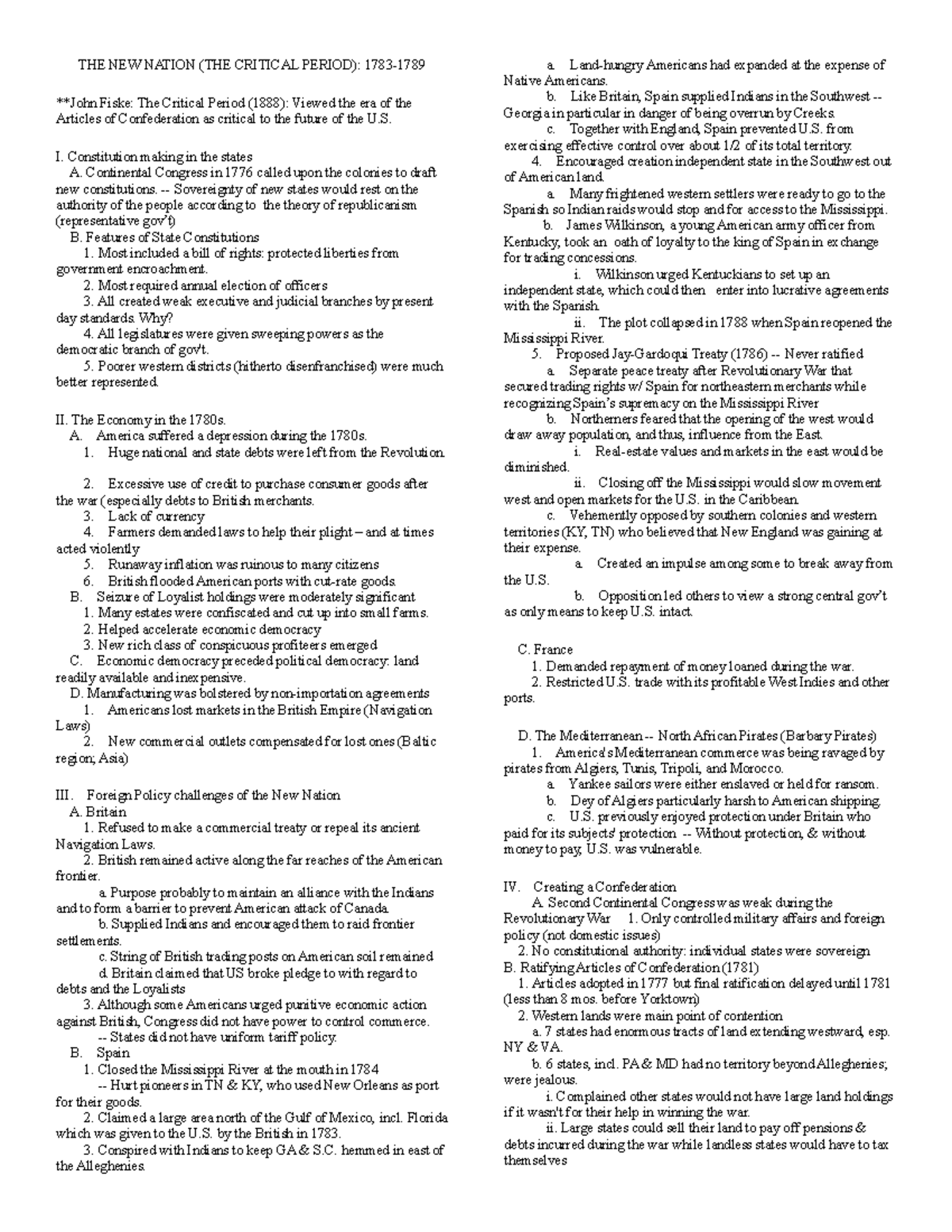 THE NEW Nation - article and const notes - THE NEW NATION (THE CRITICAL ...