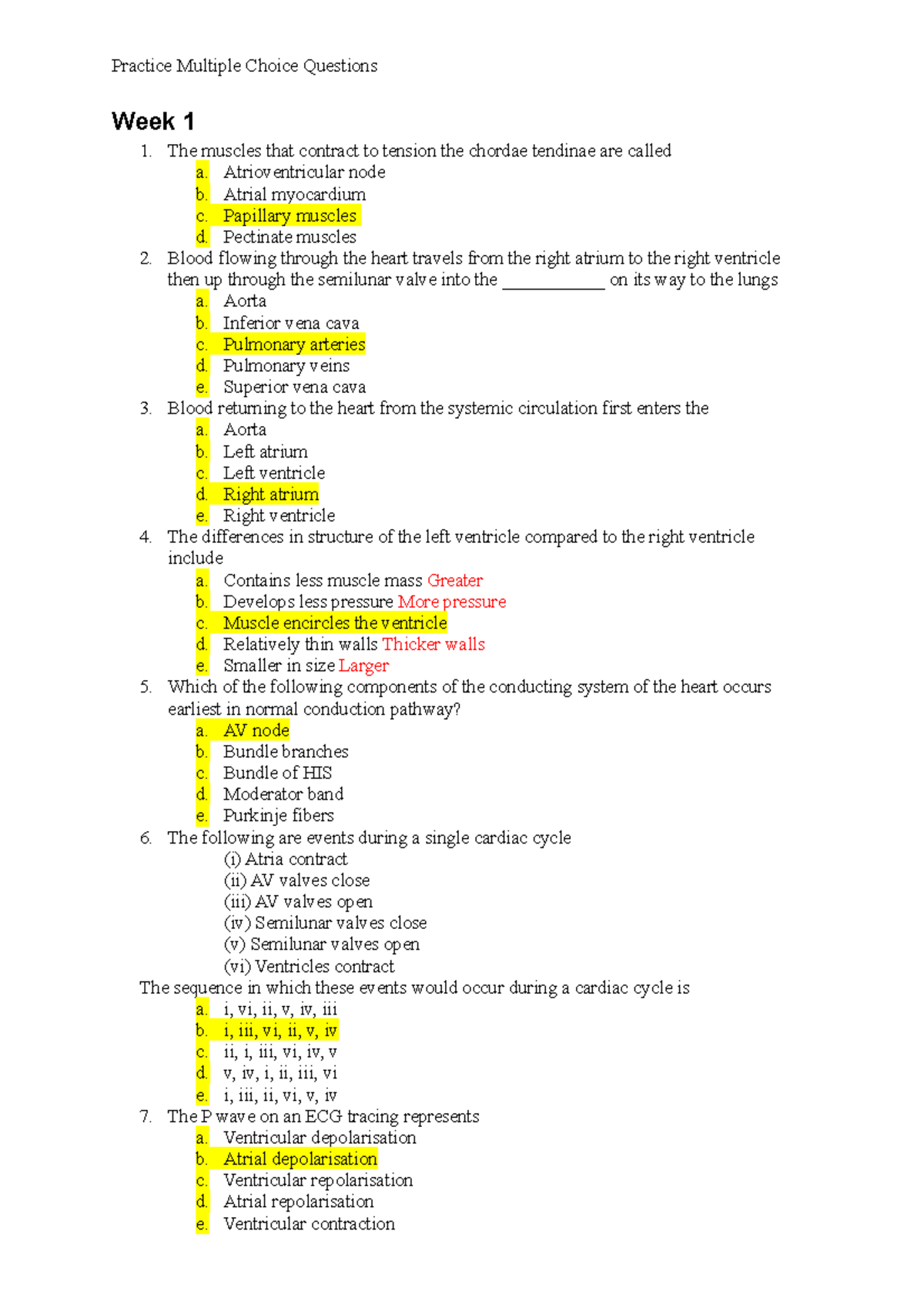 Week1 Practice MCQs - questions - Practice Multiple Choice Questions ...