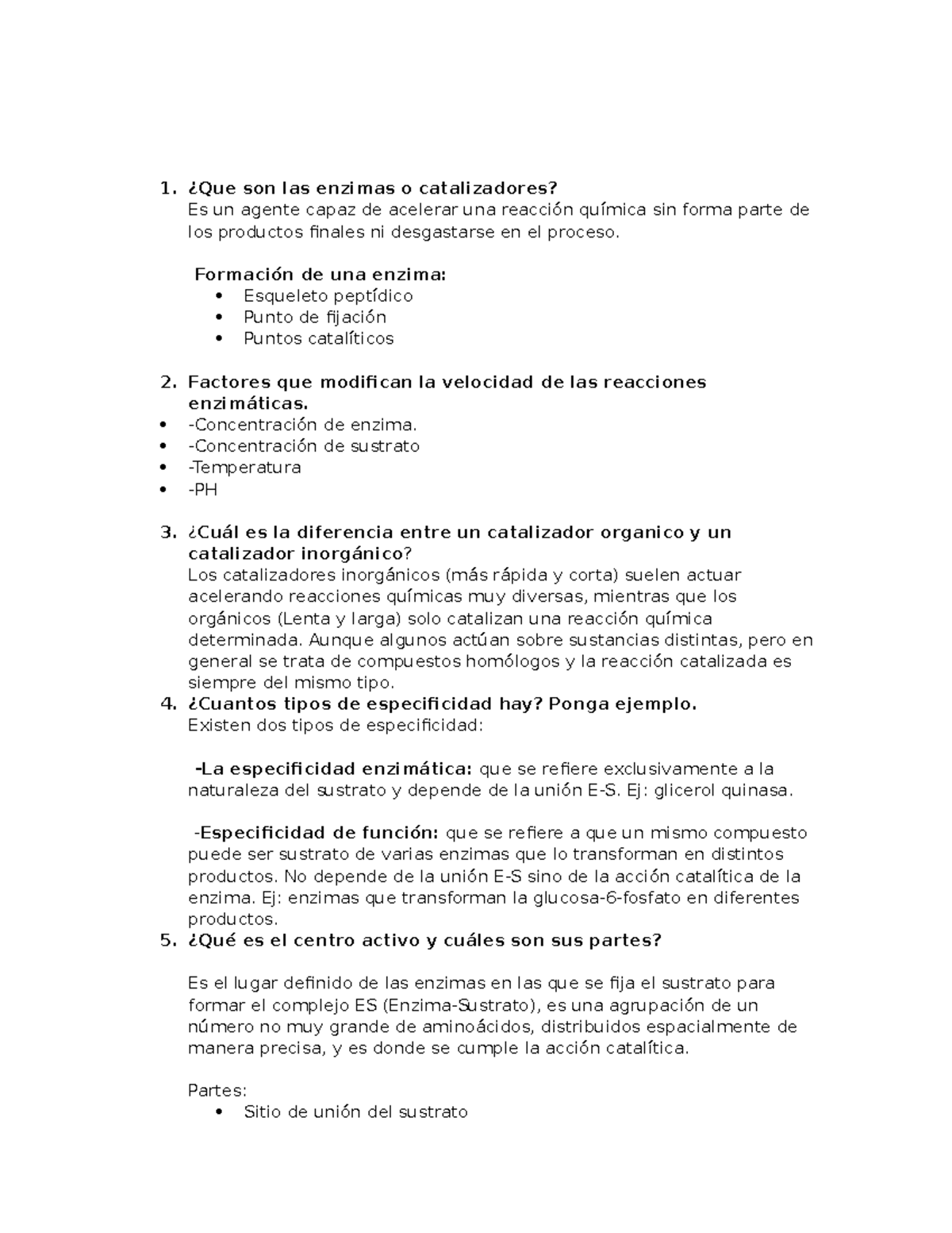 Biocatalizadores - ¿Que son las enzimas o catalizadores? Es un agente ...