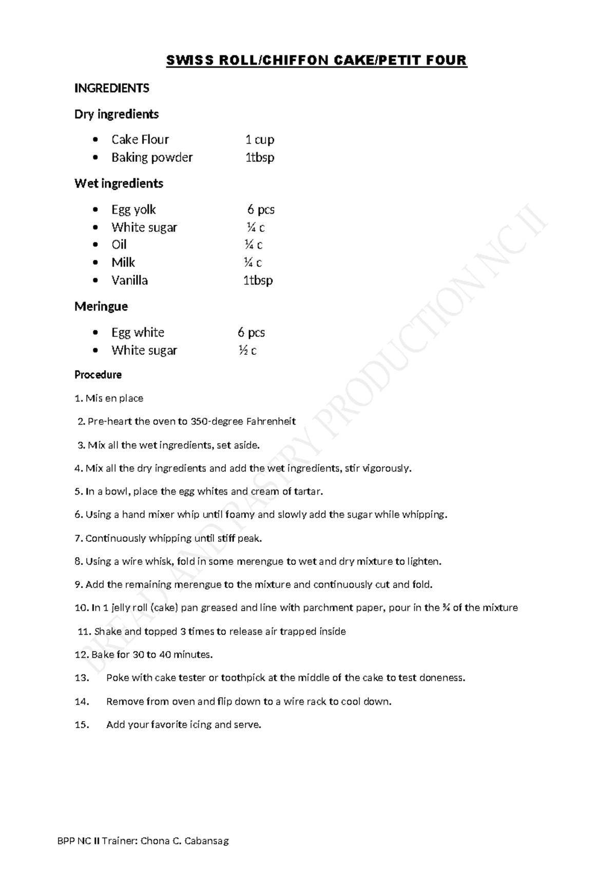 BPP Recipe - Final - Institutional Assessment - BPP NC II Trainer ...