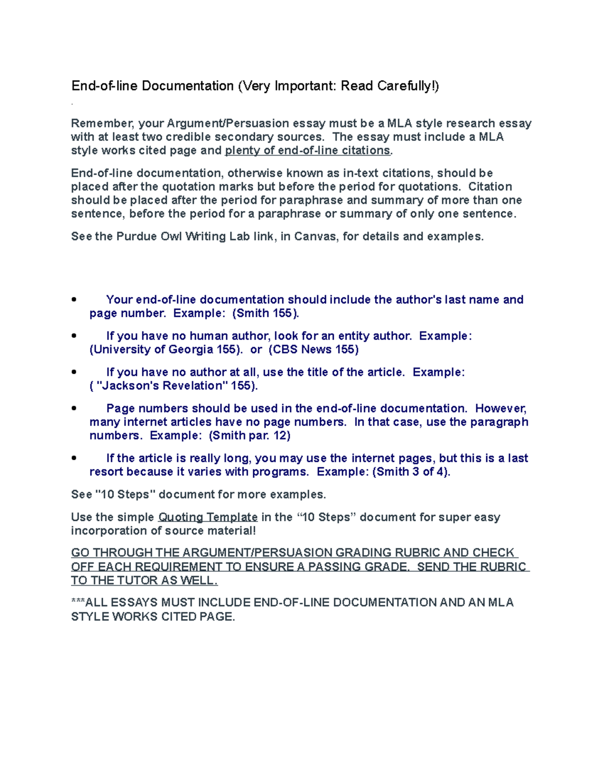 End-of-line Documentation (Required when using sources) - End-of-line Documentation (Very ...