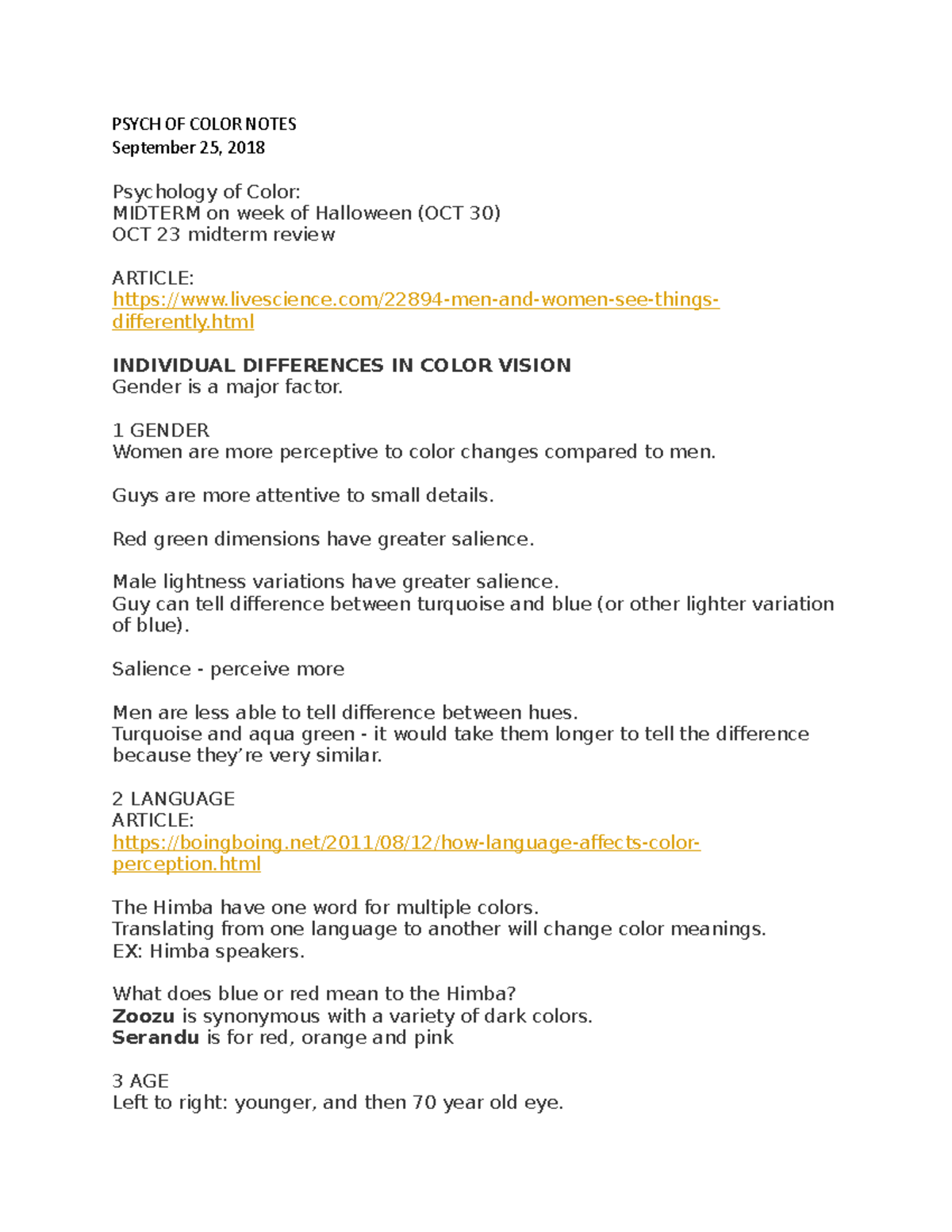 Psych OF Color Notes 9:25 - PSYCH OF COLOR NOTES September 25, 2018 ...