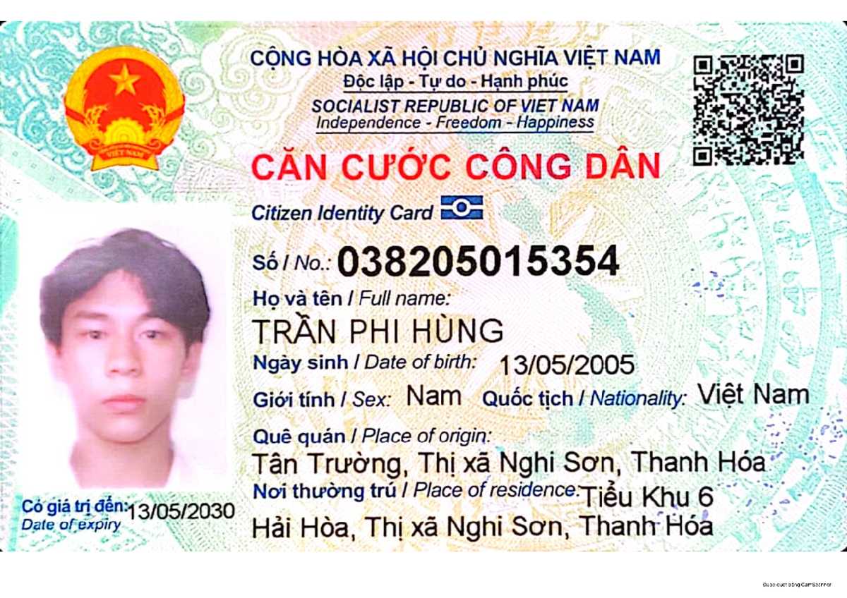 Trần Phi Hùng - CCCD - QL28.56 - Quản Trị Kinh Doanh - Studocu