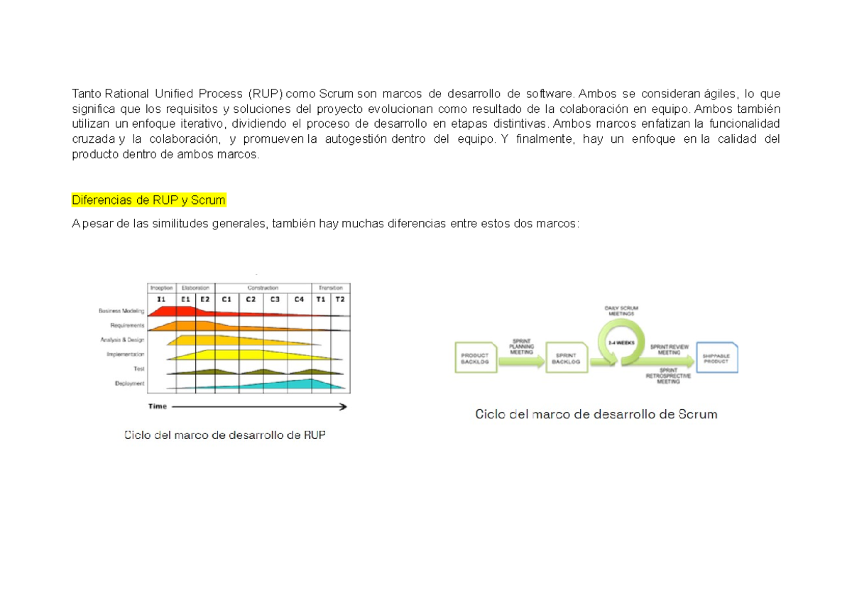 Diferencias entre los modelos o metodologías RUP y Scrum - Tanto ...