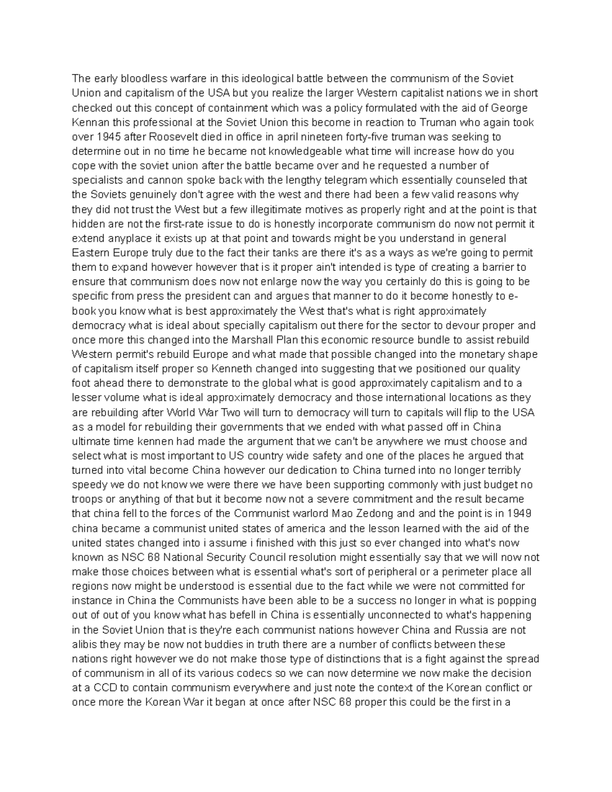 His 1302 The Korean War - The early bloodless warfare in this ...