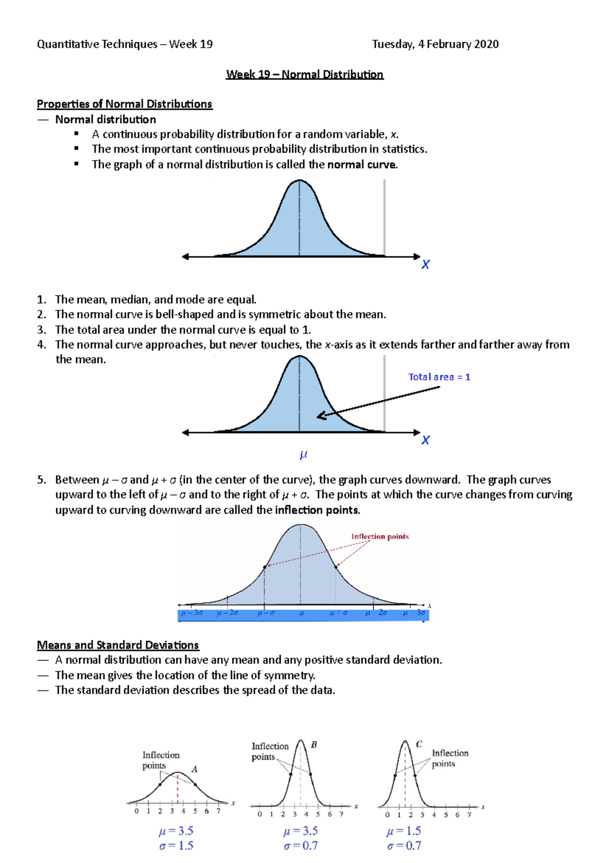 QT - Lecture - Week 19 - 04:02:2020 - Week 19 – Normal Distribution ...