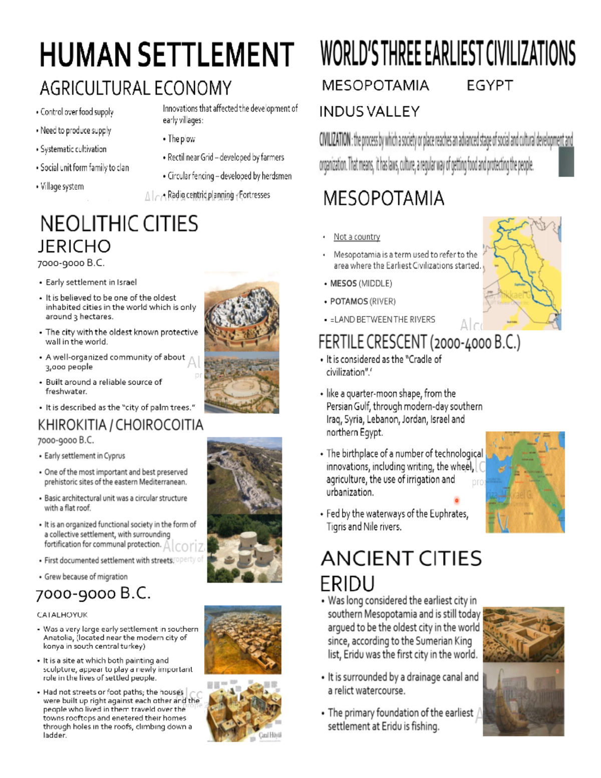 Earlysettlement - HOA - Architecture - Studocu