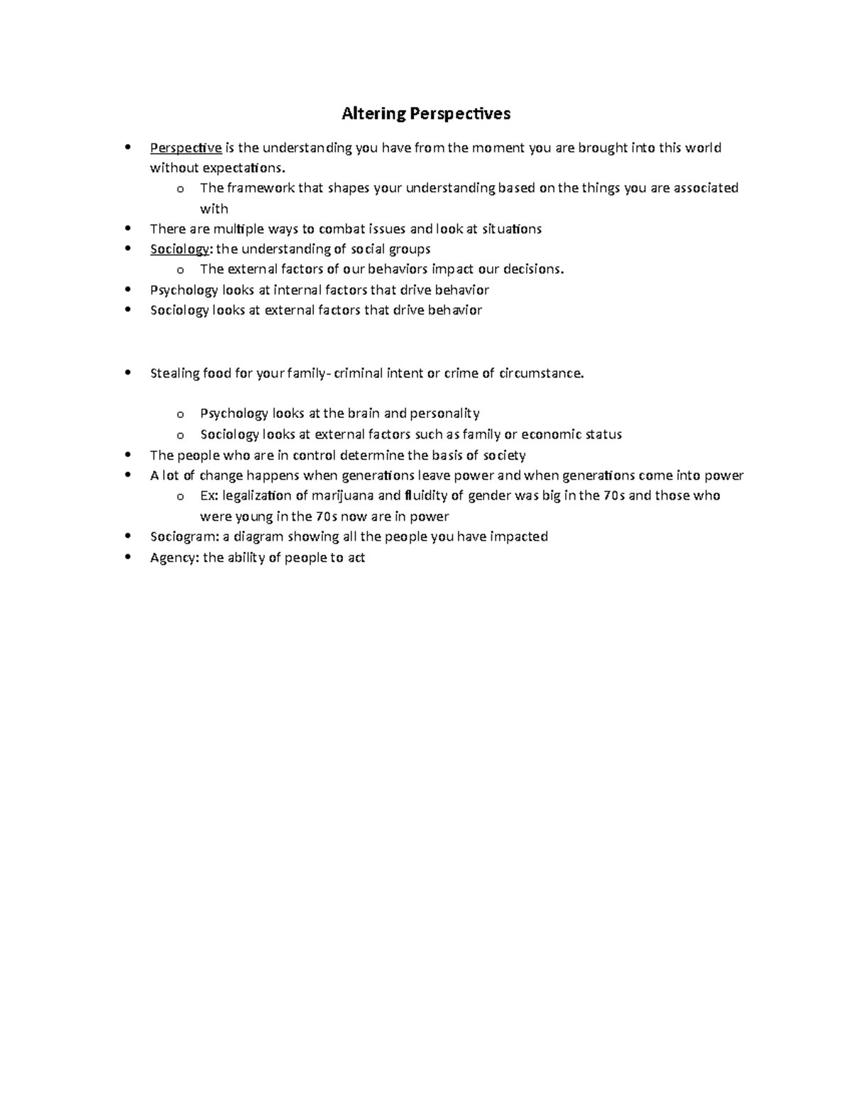 CH1-Altering Perspectives soc one - SOC 101 - ASU - Studocu