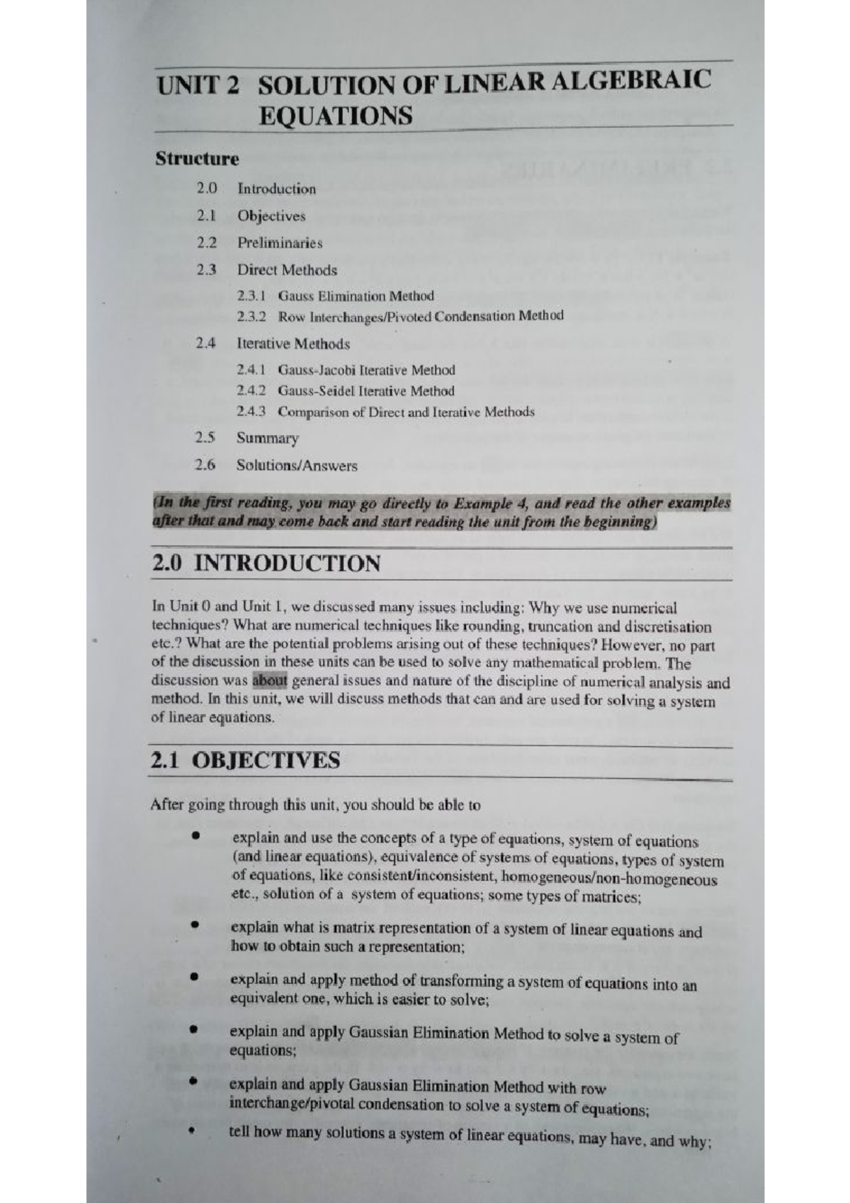 Solutions OF Linear Algebraic Equations - Computer Oriented Numerical Techniques - Studocu
