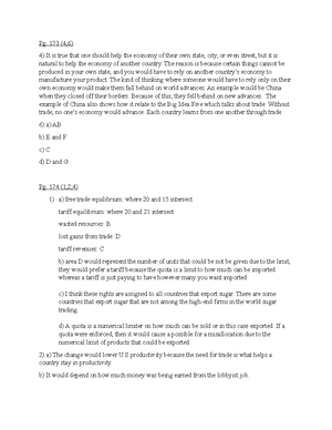 Assignment 3 - Pg. 62 (1,2,3,4) Equilibrium price is $4, and equilibrium quantity is 20. (on ...